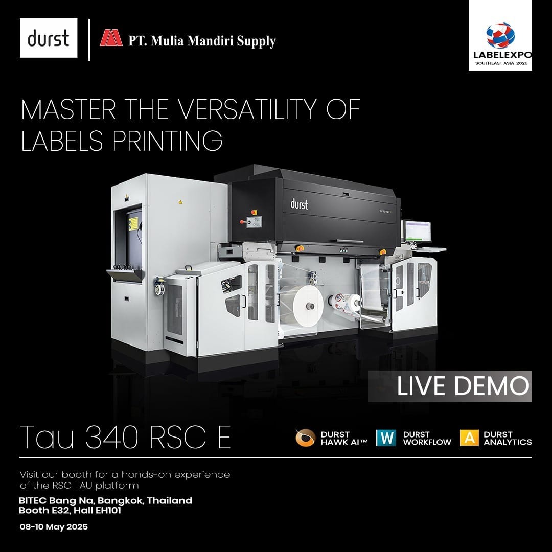 Durst Pamerkan Mesin Cetak Digital Tau 340 RSC E di Label Expo South ...